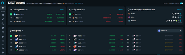 9个最流行的DEX筛选工具